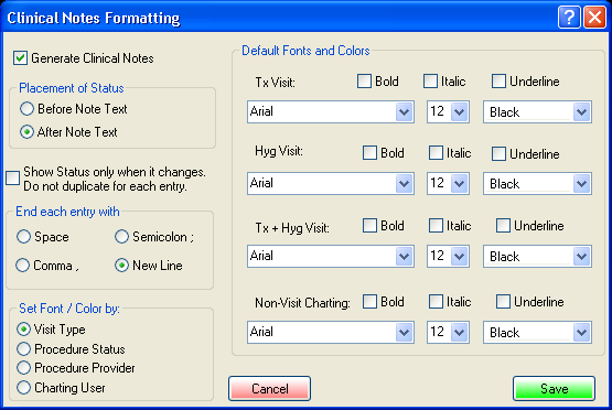 Clinical Notes Formatting